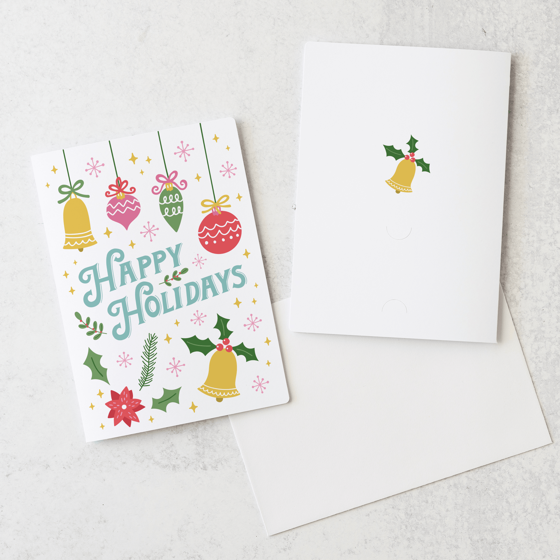 Set of Happy Holidays | Christmas Greeting Cards | Envelopes Included ...