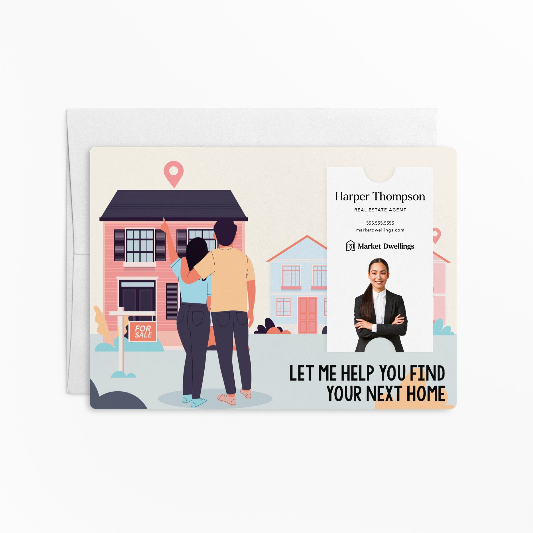 Vertical | Set of "Let Me Help You Find Your Next Home" Mailers | Enve ...