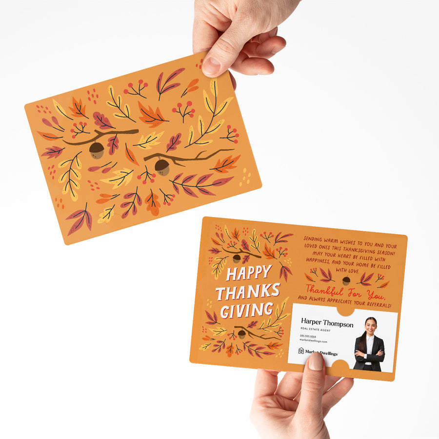 Set of Happy Thanksgiving | Thanksgiving Mailers | Envelopes Included ...