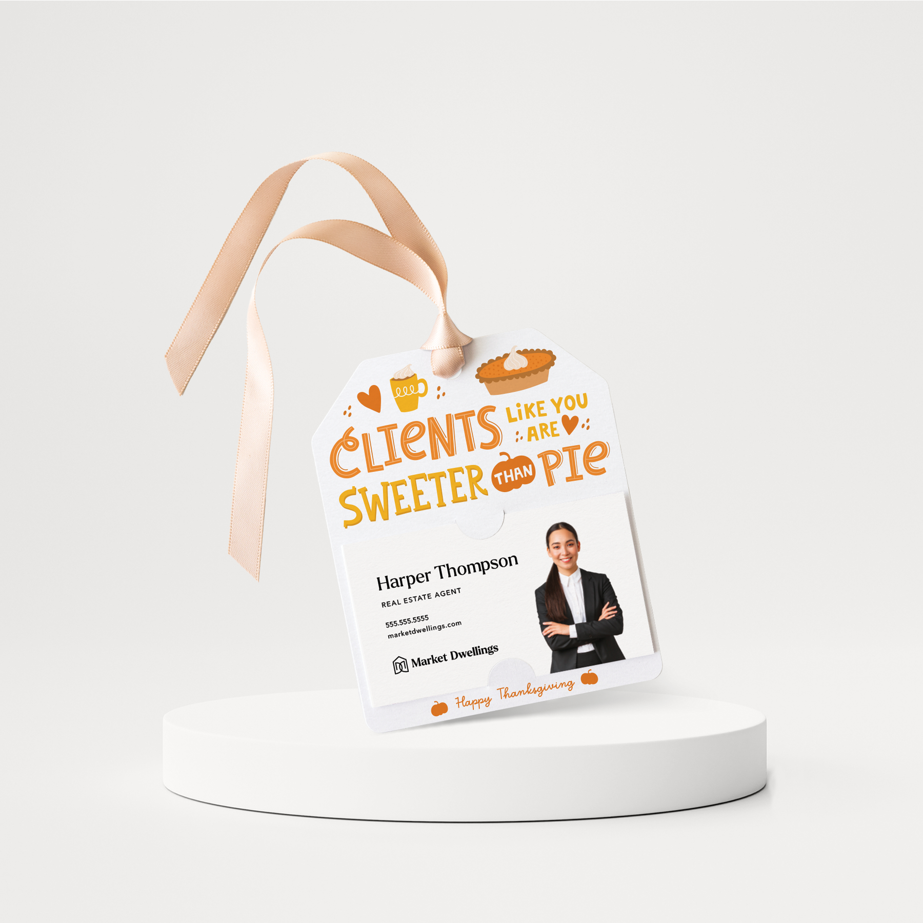 Clients Like You Are Sweeter Than Pie | Thanksgiving Gift Tags | 150-G ...