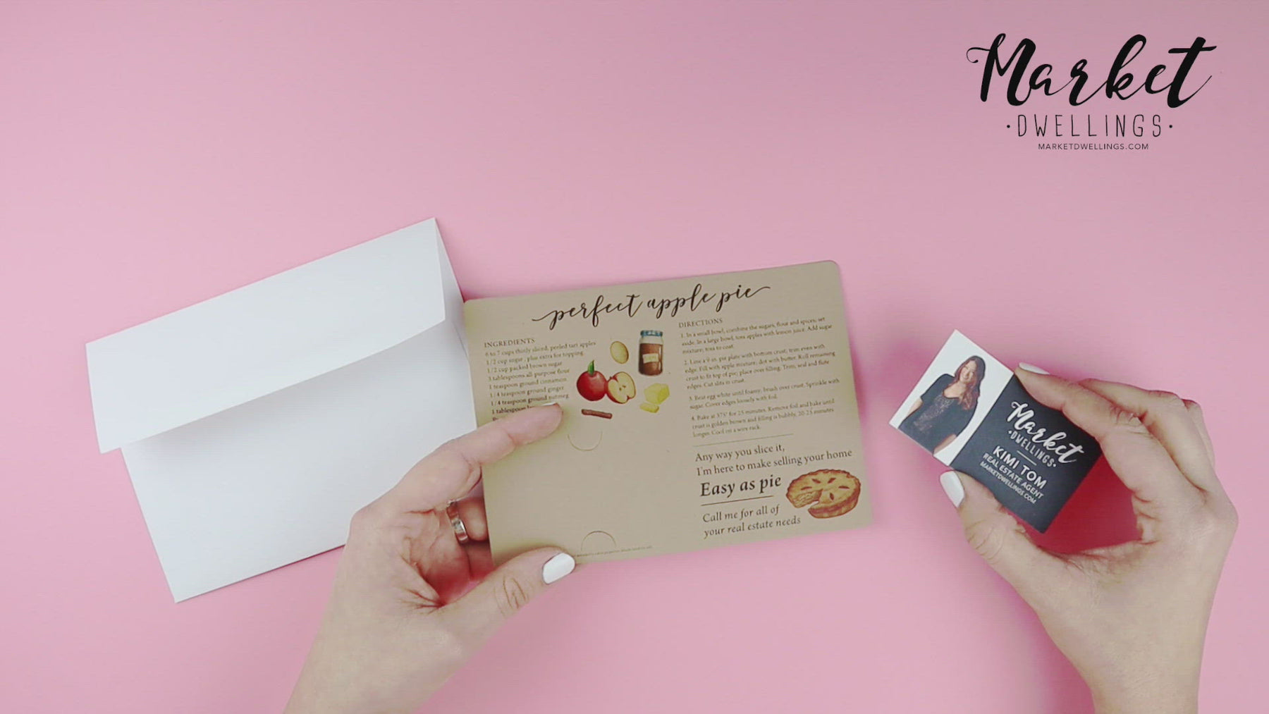 Set of "Perfect Apple Pie" Recipe Cards | Envelopes Included M10-M004 ...