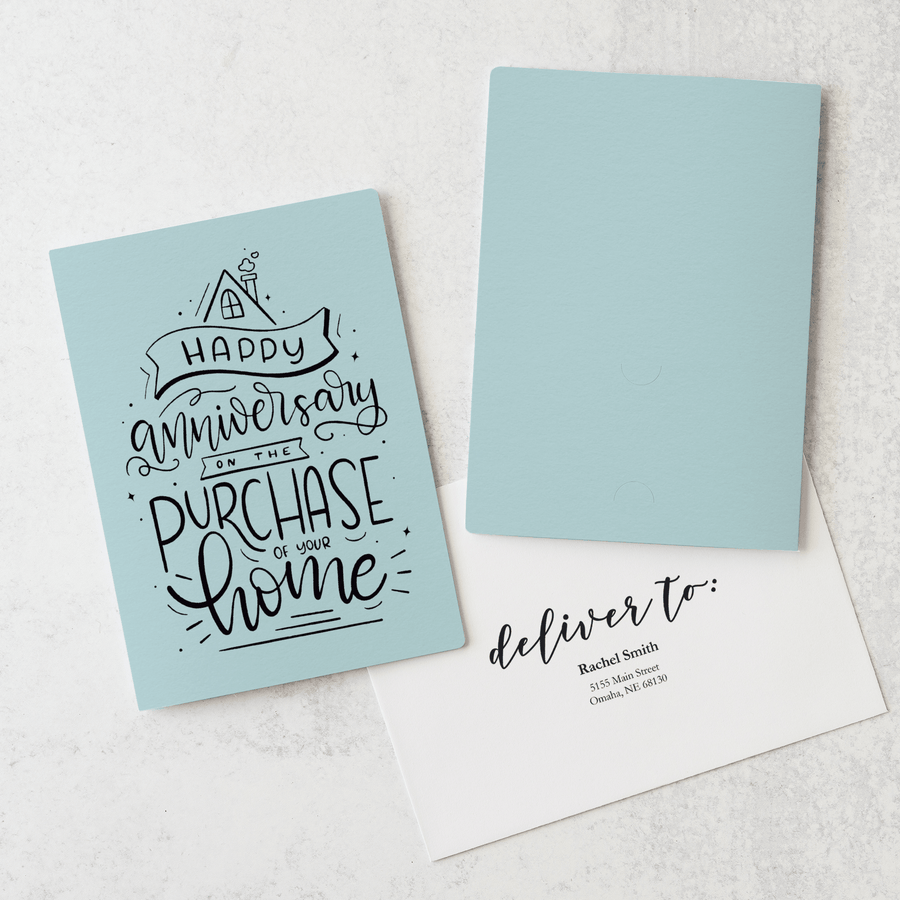Set of "Happy Anniversary on the Purchase of Your Home" Greeting Cards ...