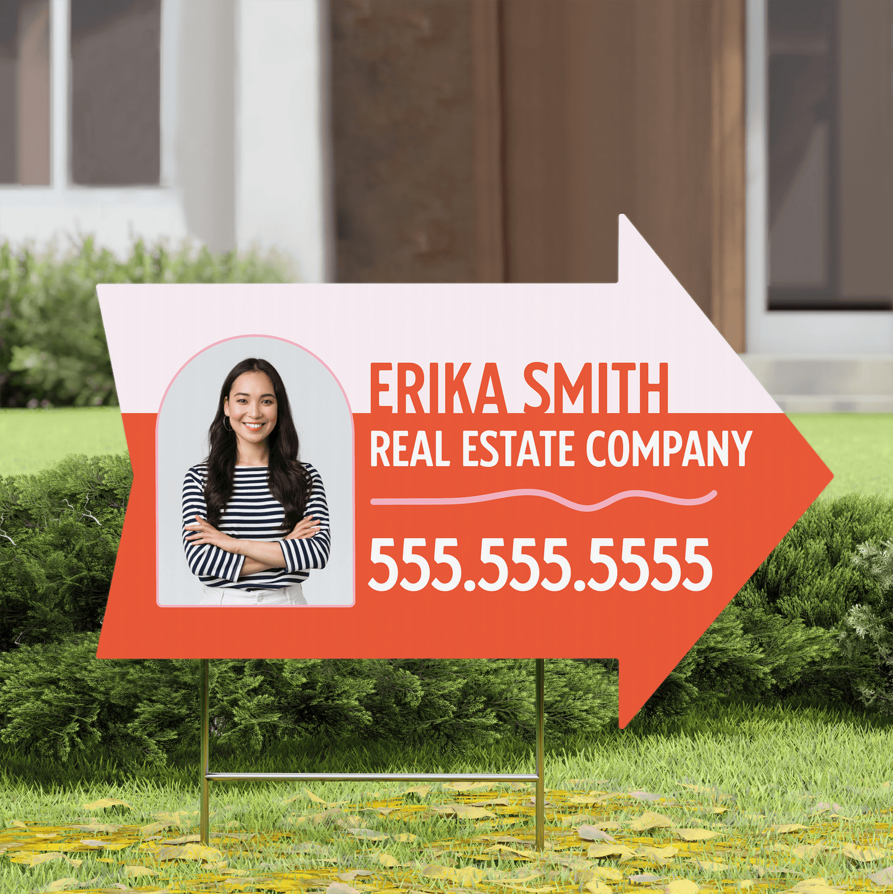 Customizable | Directional Arrow Real Estate Yard Sign | Photo Prop | – Market Dwellings
