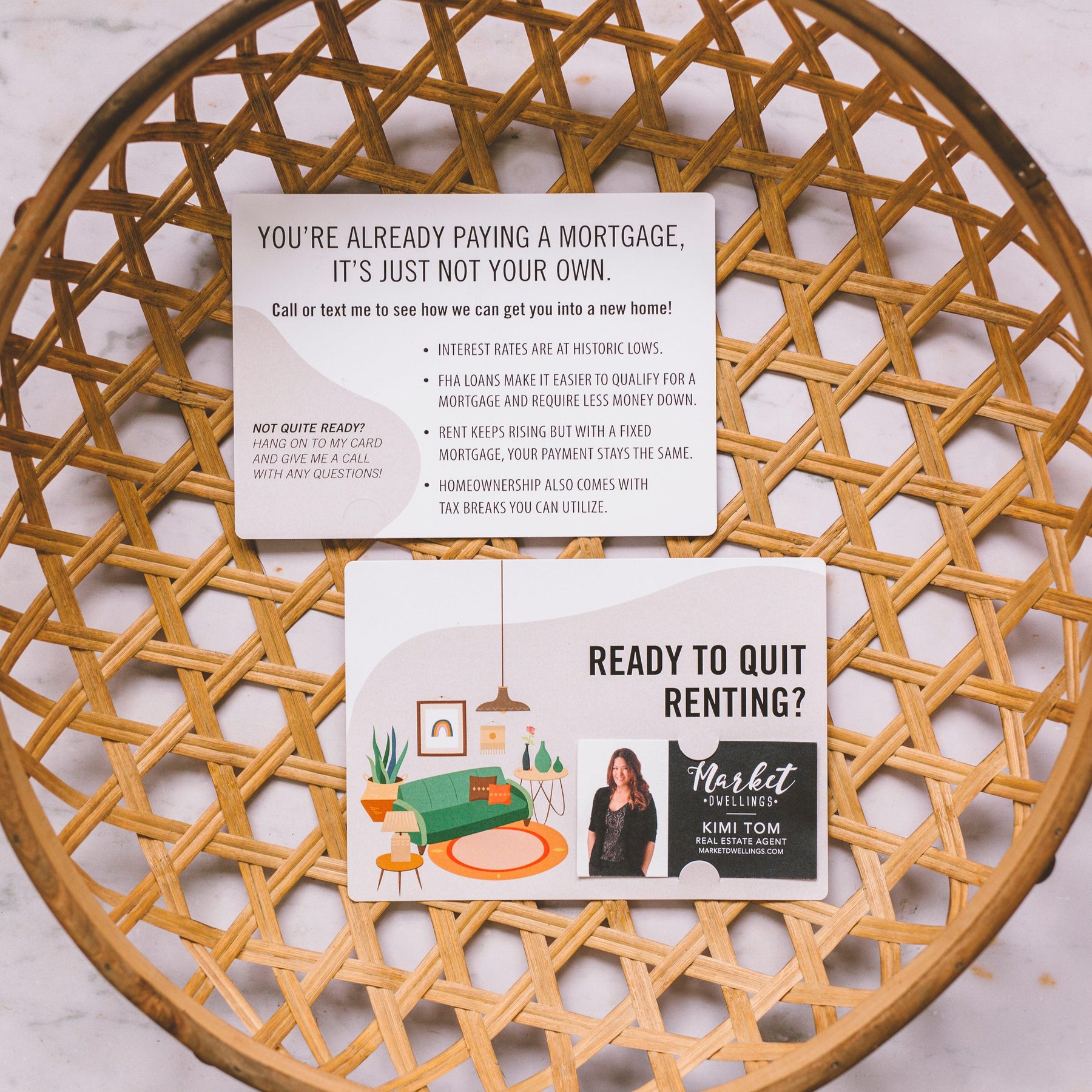 Set of "Ready to Quit Renting?" Double Sided Mailers | Envelopes Inclu ...