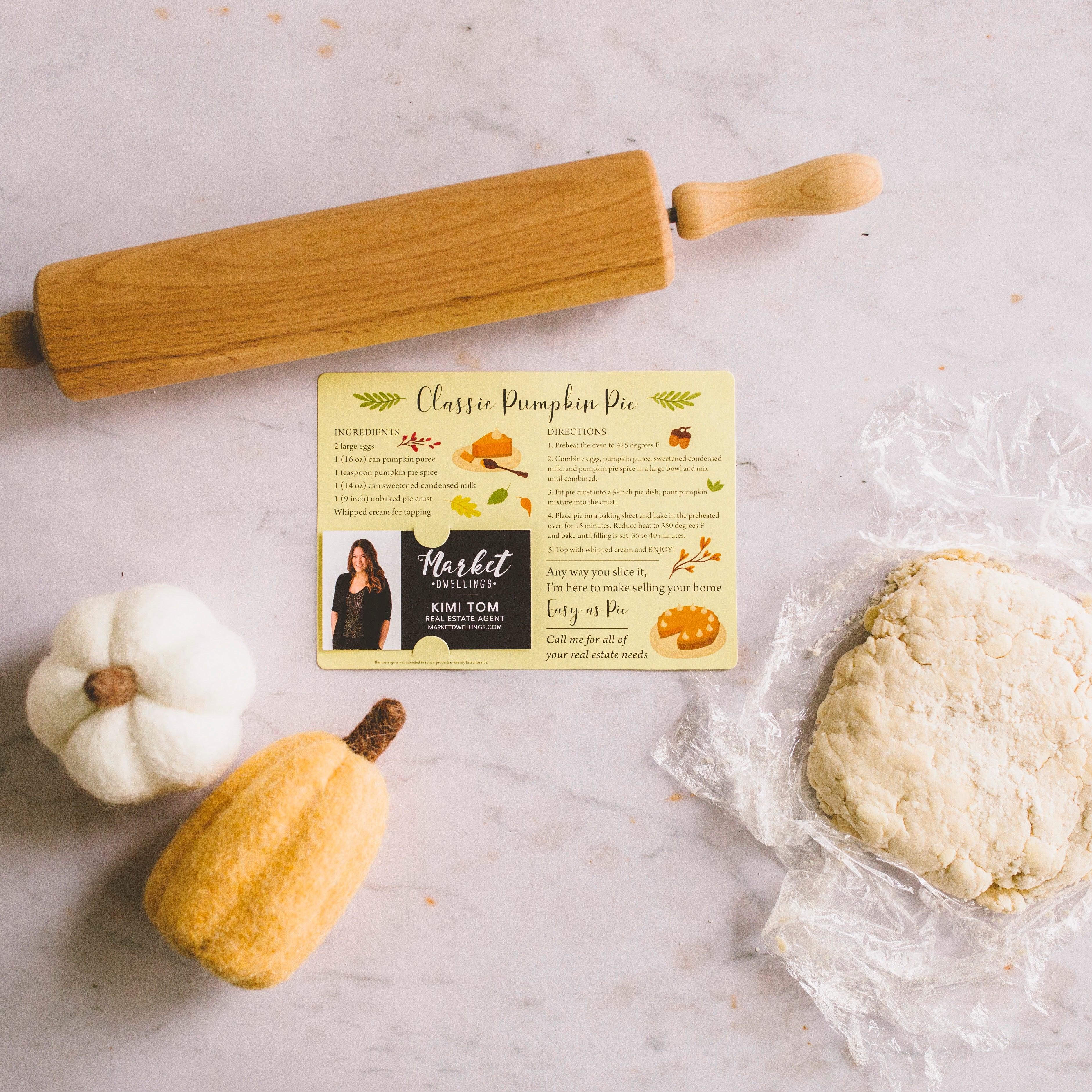 Set of "Classic Pumpkin Pie" Recipe Cards | Envelopes Included | M35-M ...