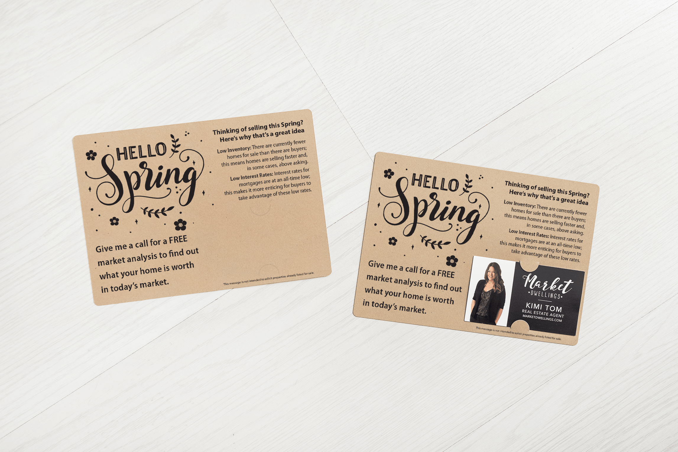 Set of "Hello Spring" Low Inventory Real Estate Mailer | Envelopes Inc ...
