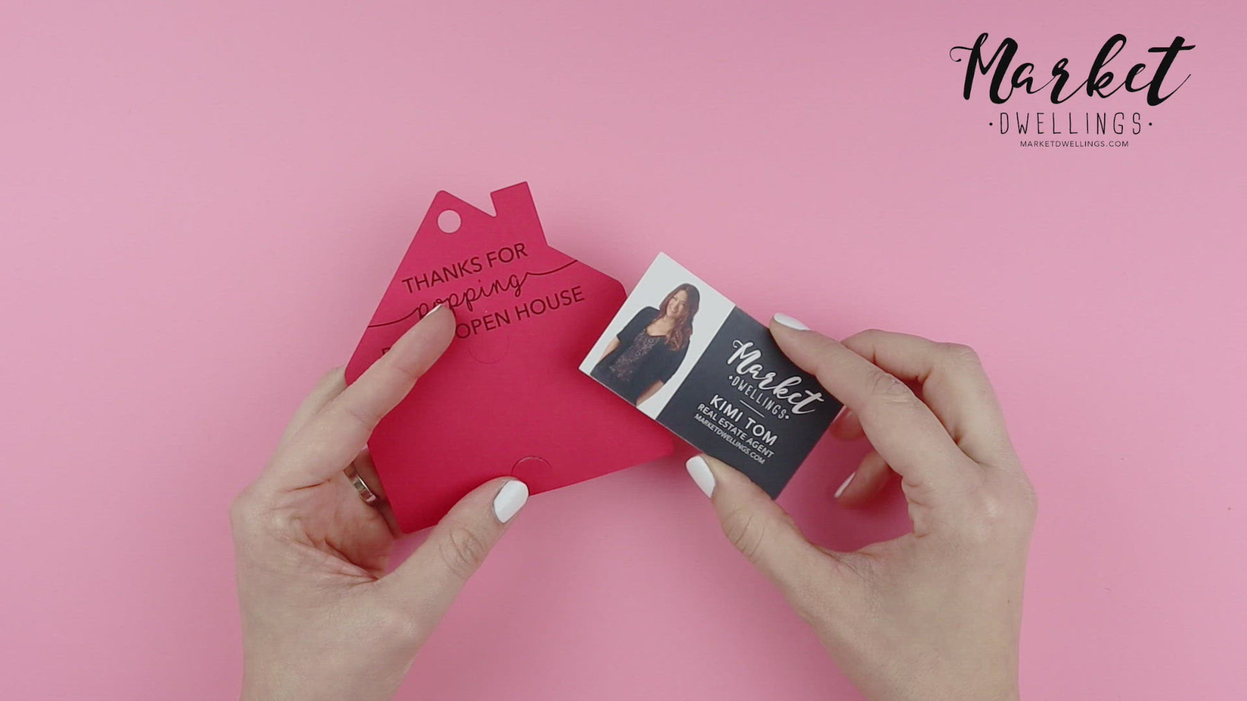 Thanks for Popping By the Open House | House Shaped Pop By Gift Tags ...